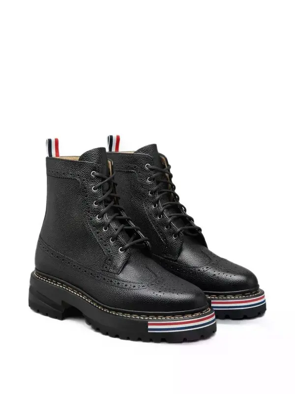 Thom Browne Pebble Grain Hiking Sole Longwing Boots