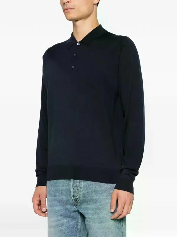 John Smedley Belpert Long-sleeve Polo Sweater