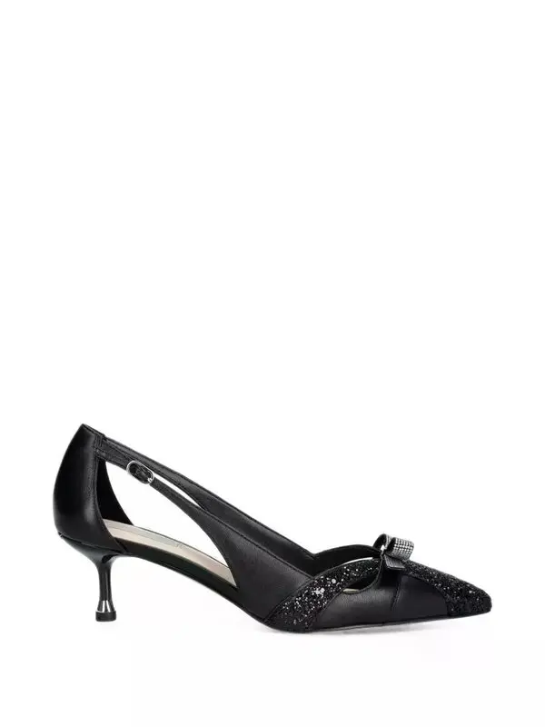 Liu Jo Glitter Cut-out Pumps - Black