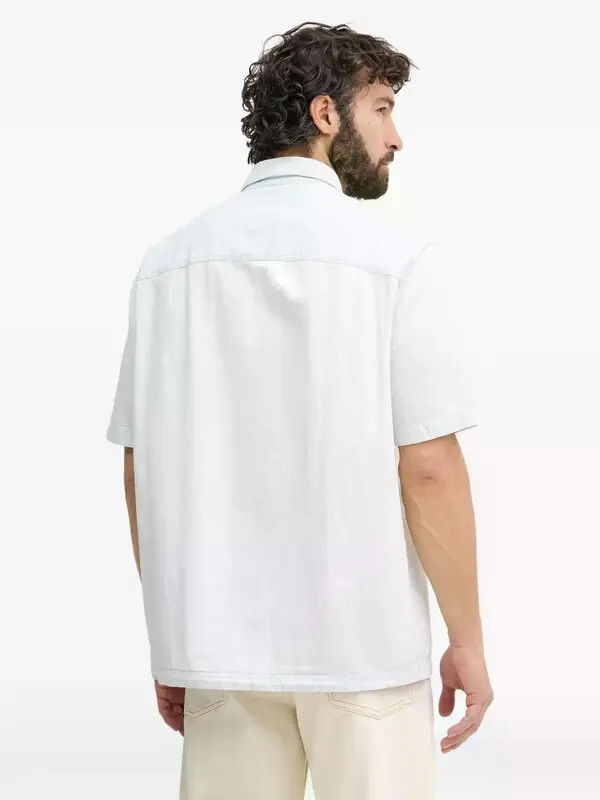 Armani Exchange Pinstripe-pattern Short-sleeve Shirt