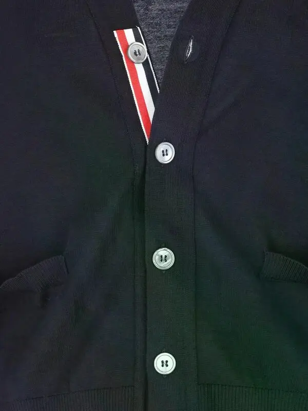 Thom Browne 4-bar V-neck Cardigan