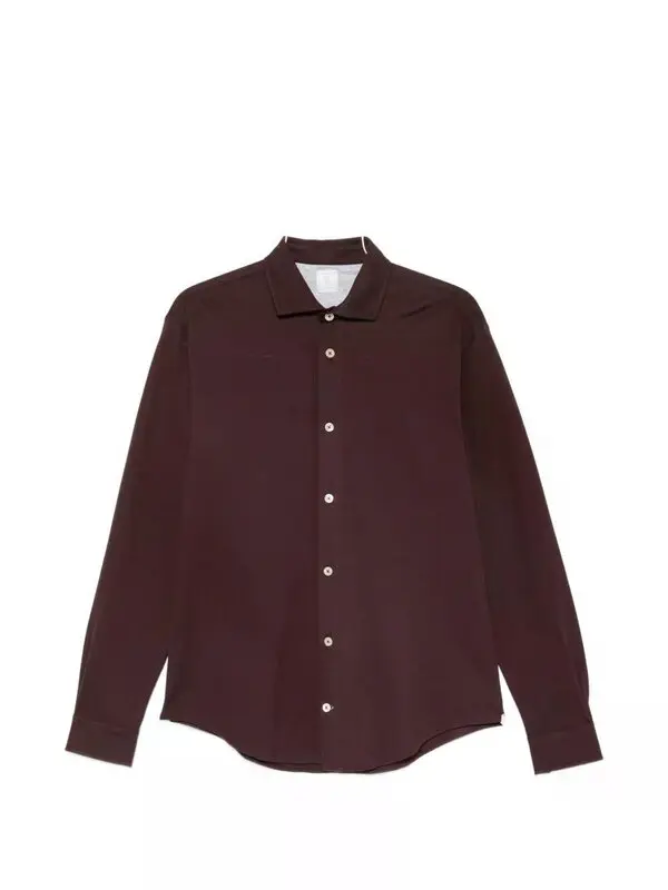 Eleventy Pique-knit Long-sleeve Shirt