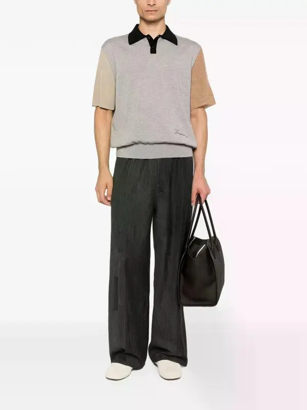 Jacquemus Miami Pinstripe-pattern Trousers - Grey