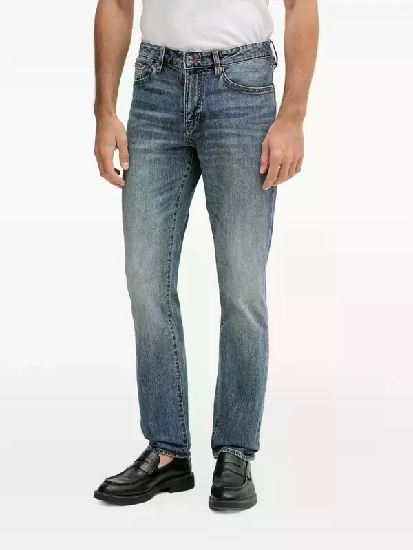 Armani Exchange Whiskering Effect Jeans - Blue