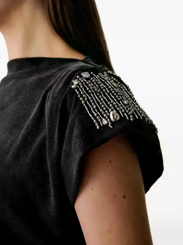 Liu Jo Embroidered Jersey Top