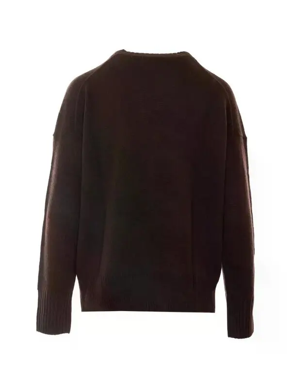 ALLUDE Ribbed-trim Crew-neck Sweater