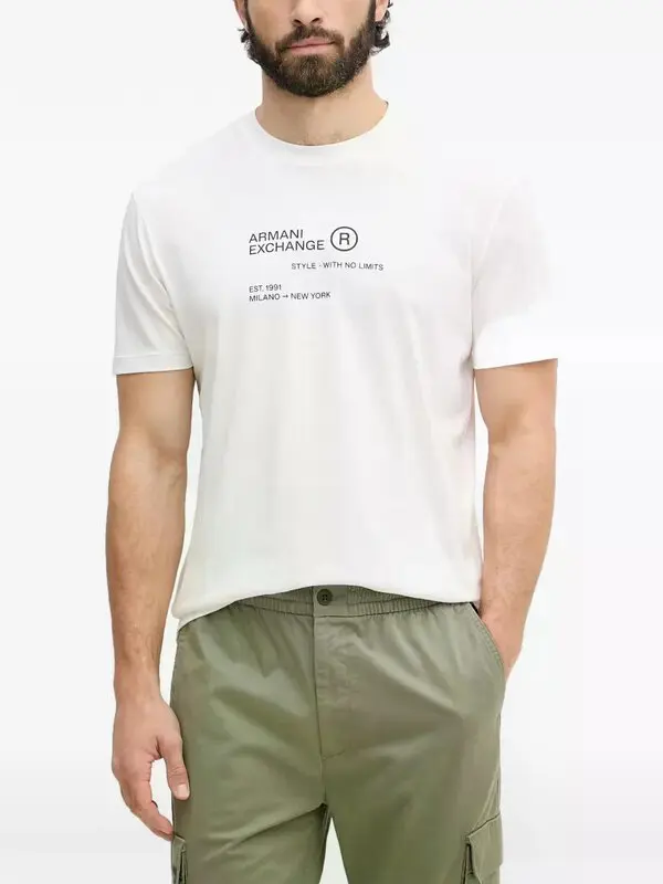 Armani Exchange Logo-print Short-sleeve T-shirt - White