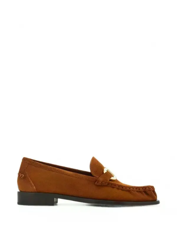 FERRAGAMO Gancini Ornament Moccasins - Brown