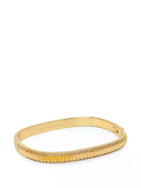 Michael Kors Crystal-embellished Fluted Bracelet - Gold