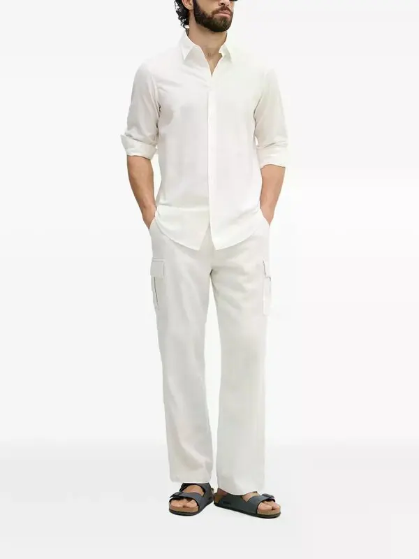 Armani Exchange Logo-embroidered Long-sleeve Shirt