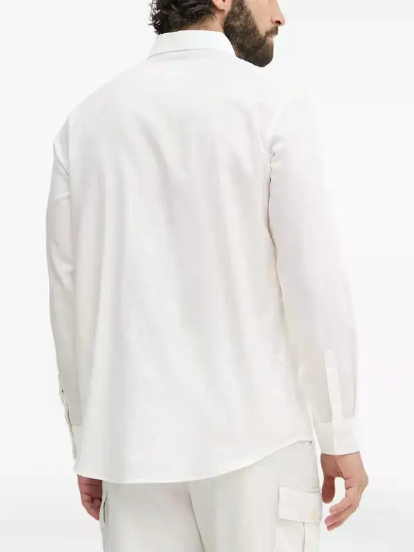 Armani Exchange Logo-embroidered Long-sleeve Shirt