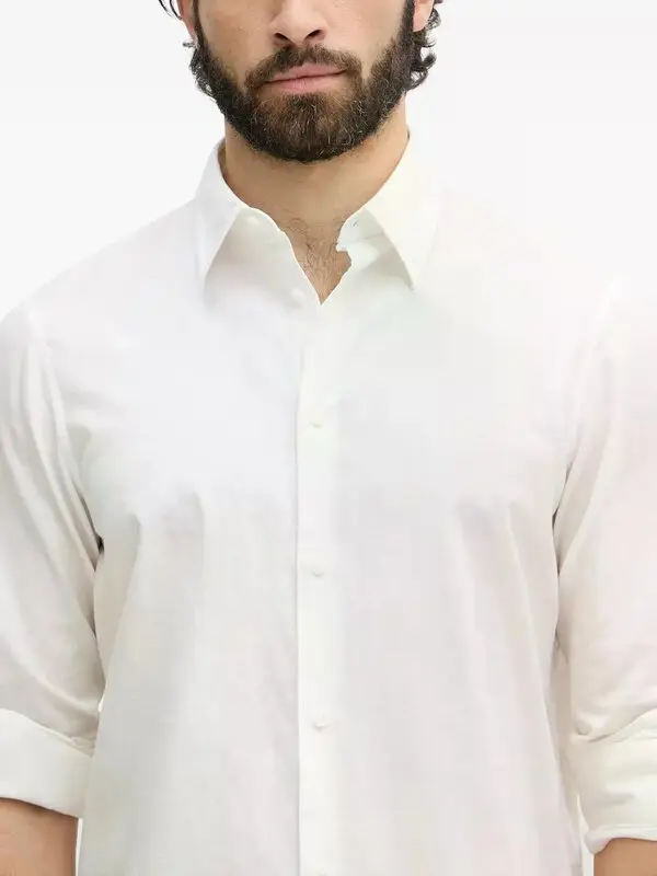 Armani Exchange Logo-embroidered Long-sleeve Shirt