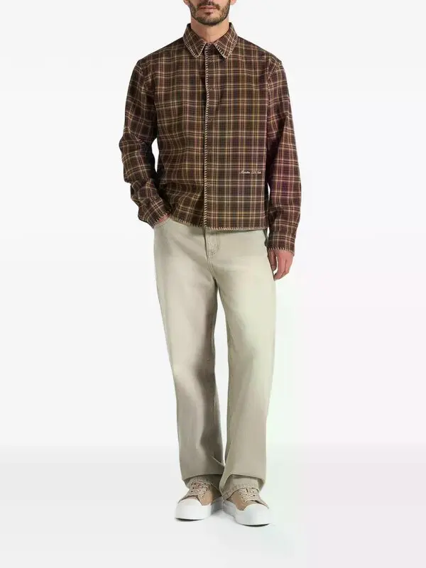 Manière De Voir Blake Whipstitch Check Shirt