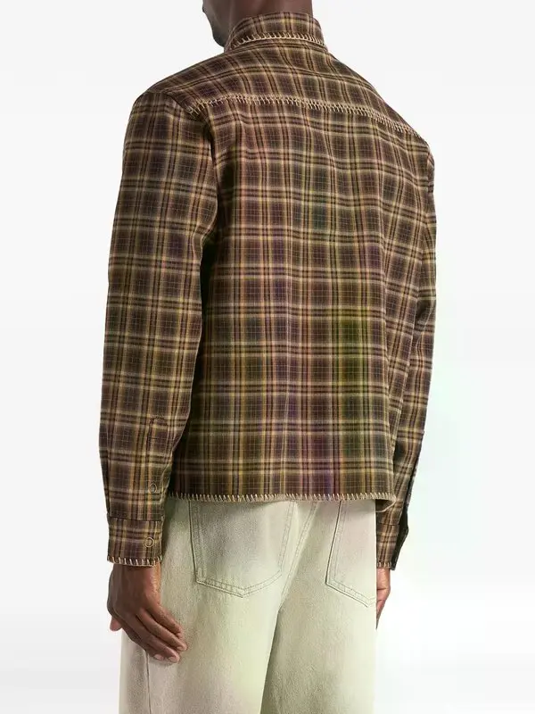 Manière De Voir Blake Whipstitch Check Shirt