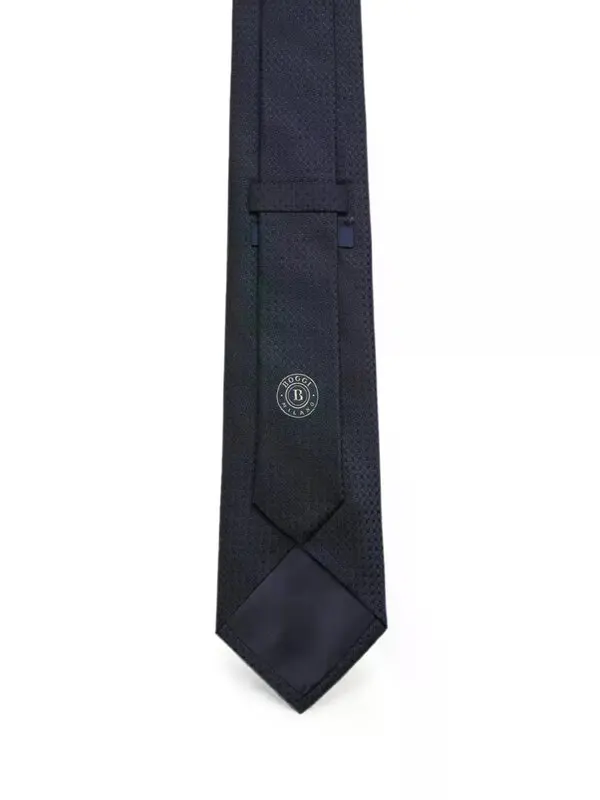 Boggi Milano Silk Jacquard Tie Navy