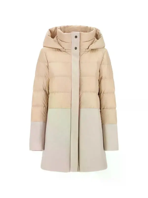 Herno Panelled Hooded Coat - Neutrals