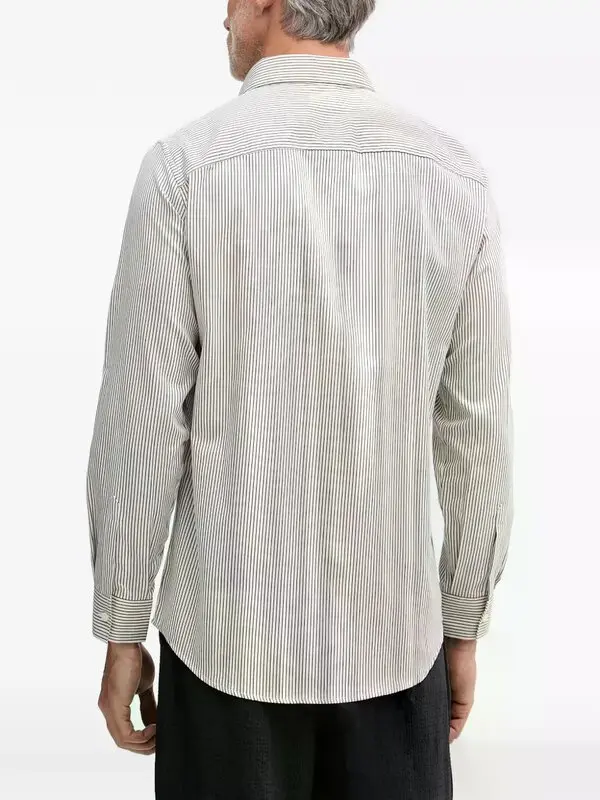 Armani Exchange Vertical-stripe Long-sleeve Shirt
