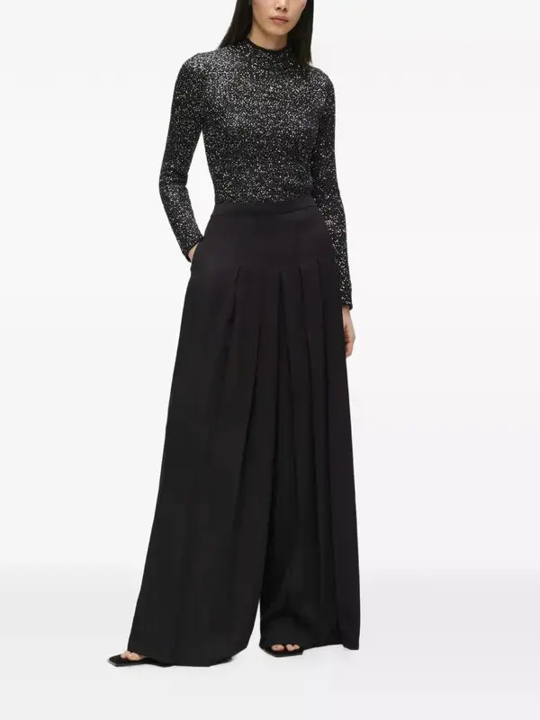 Karl Lagerfeld Pleated Wide-leg Trousers