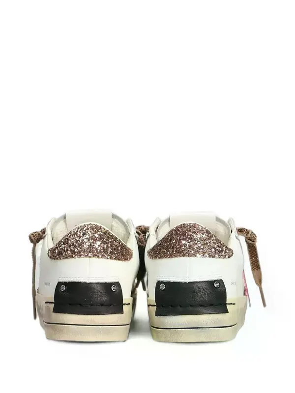 CRIME LONDON Sk8 Deluxe Glitter-panel Sneakers