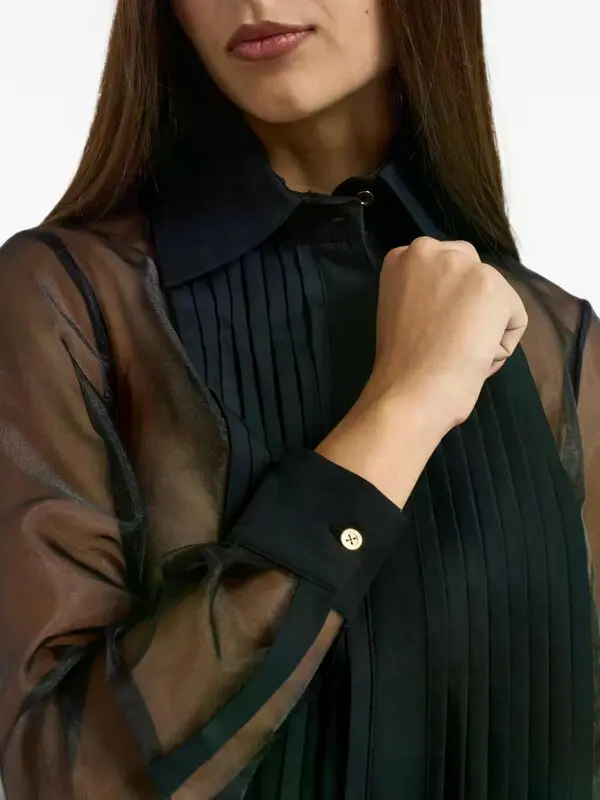Elisabetta Franchi Sheer Pleated Shirt