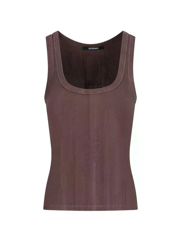 Jacquemus Grosgrain Tank Top - Brown