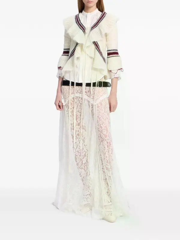 ANN DEMEULEMEESTER Storma Lace-trim Shirt
