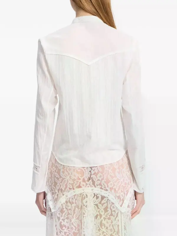 ANN DEMEULEMEESTER Storma Lace-trim Shirt