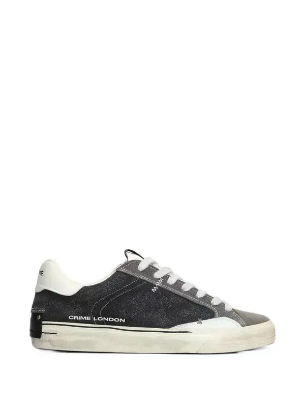 CRIME LONDON Deconstructed Distressed-effect Panelled Sneakers - Grey