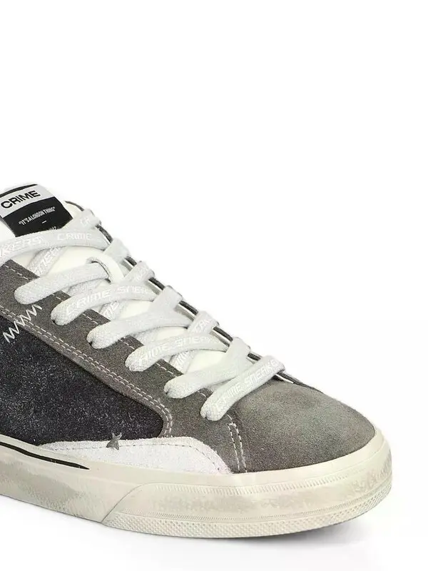 CRIME LONDON Deconstructed Distressed-effect Panelled Sneakers