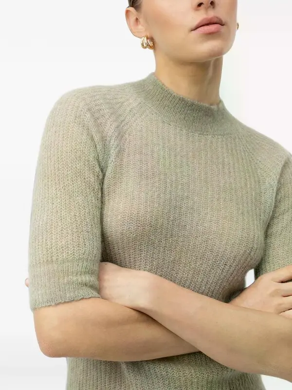 BOSS Knitted Sweater In A Ribbed Alpaca Blend