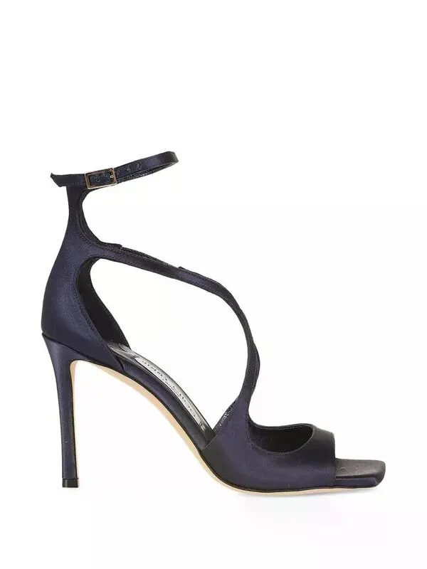 JIMMY CHOO Satin Crossover-strap Sandals - Blue
