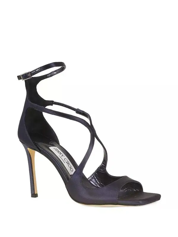 JIMMY CHOO Satin Crossover-strap Sandals