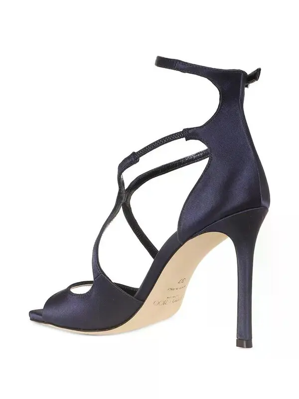 JIMMY CHOO Satin Crossover-strap Sandals