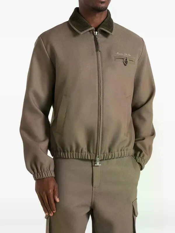 Manière De Voir Twill Signature Jacket - Green