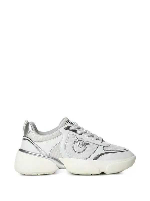 Pinko Logo-plaque Panelled Sneakers - White