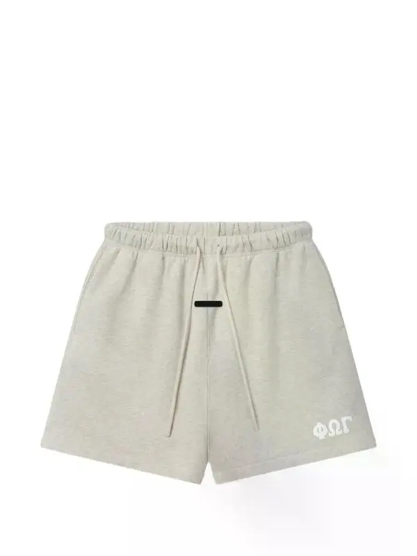 Fear Of God Logo Print Drawstring Shorts - Grey