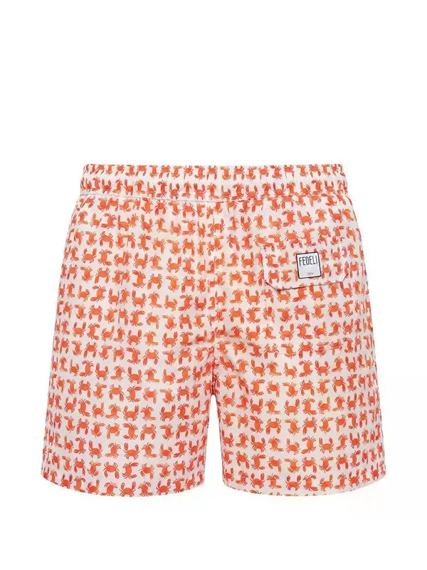 Fedeli Madeira Crab-print Swim Shorts