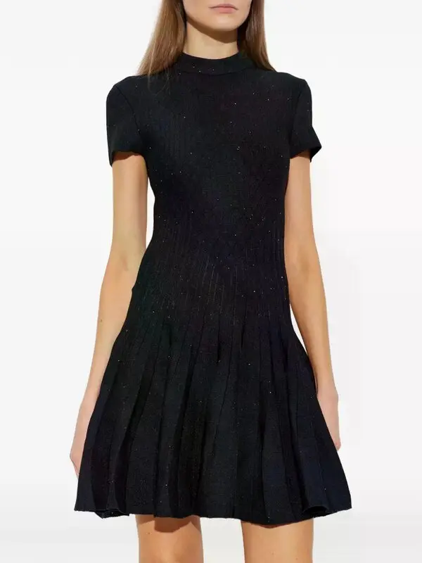 Balmain Sequin Embellished Pleated Mini Dress