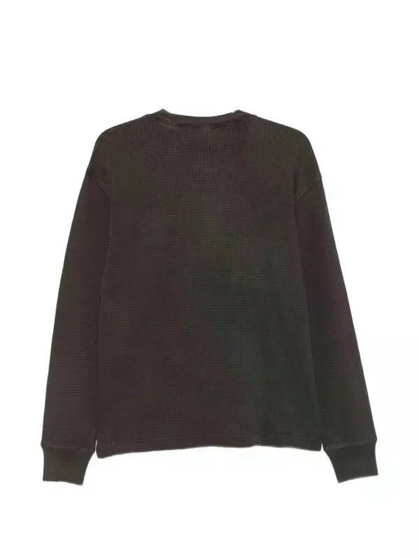 Carhartt Work In Progress Logo-patch Waffle-knit T-shirt - Brown