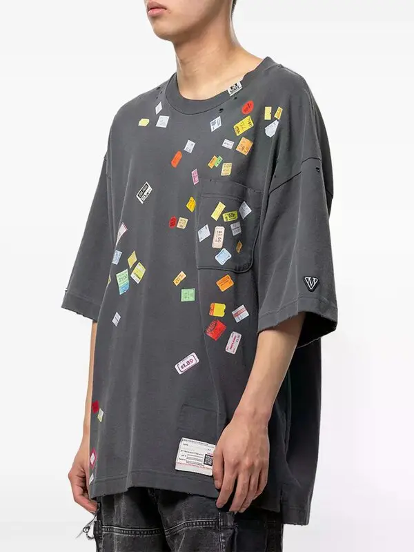 Mihara Yasuhiro Price Tag Sticker Printed T-shirt