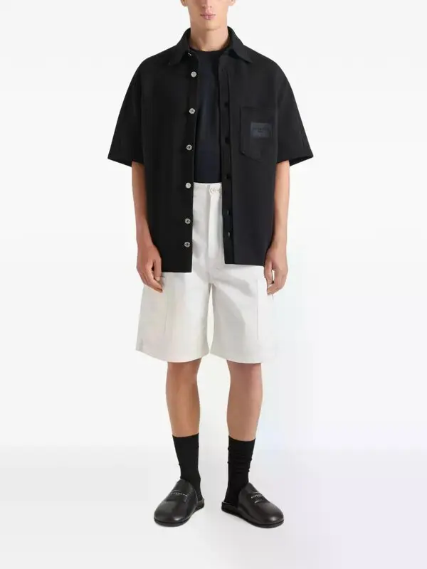 Givenchy Herringbone-denim Cargo Shorts - White