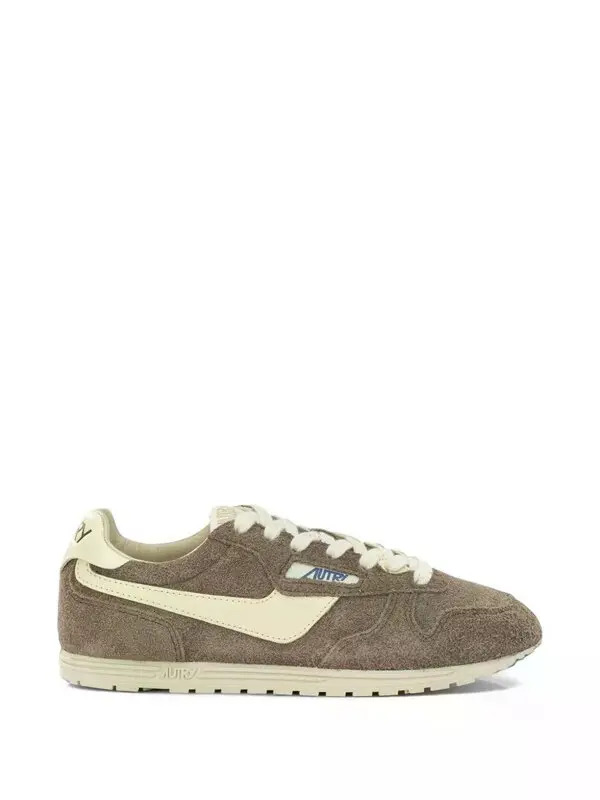 AUTRY Windspin Suede Panelled Sneakers - Brown