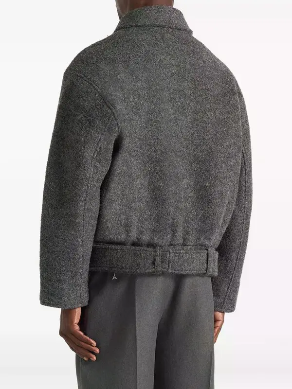 Manière De Voir Ezra Wool Belted Bomber Jacket