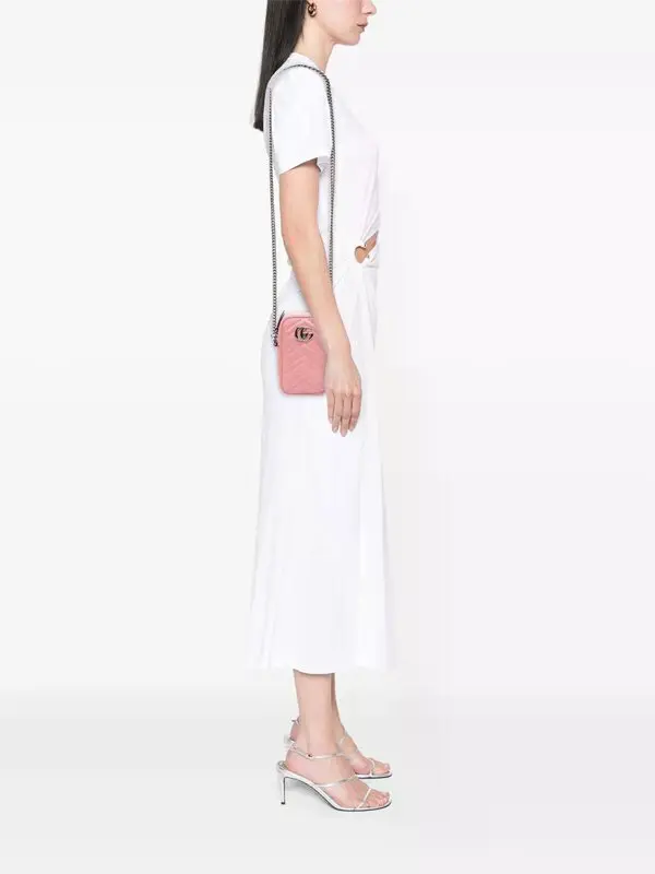 Gucci Gg Marmont Matelasse Leather Crossbody Bag - Pink