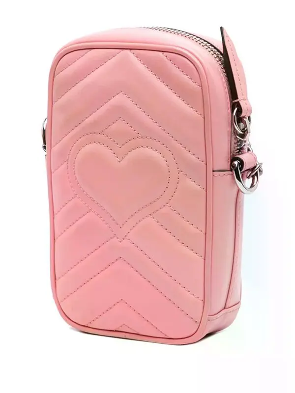 Gucci Mini Gg Marmont Matelassé Crossbody Bag - Pink