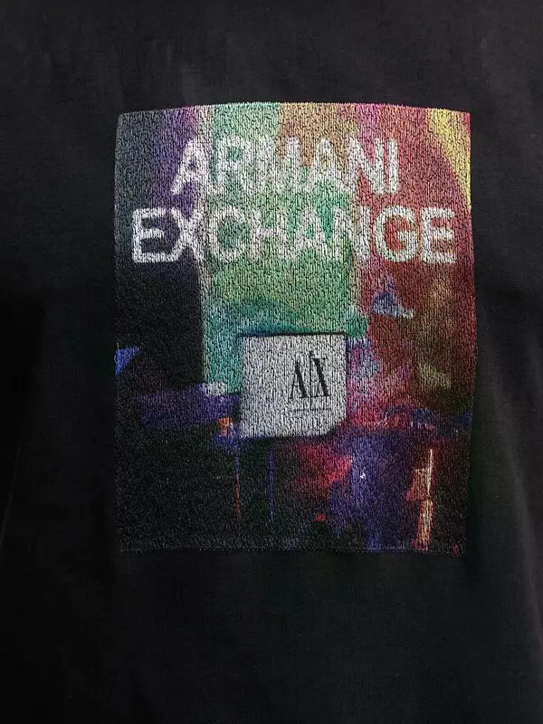 Armani Exchange Graphic-print Logo-patch T-shirt