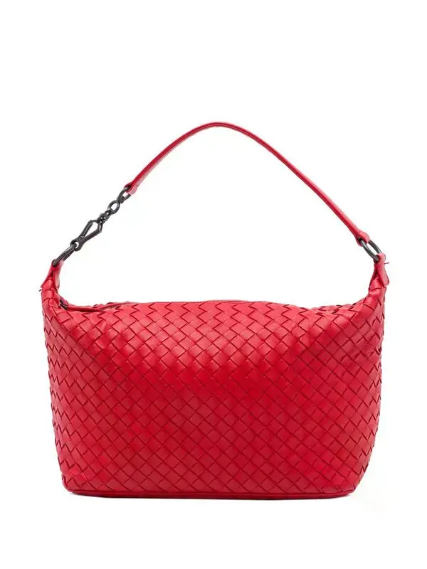 Bottega Veneta 2012-present Nappa Intrecciato Shoulder Bag - Red