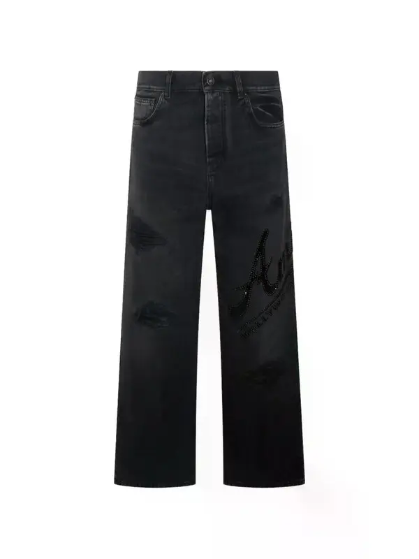 Amiri Crystal-embellished Jeans - Black