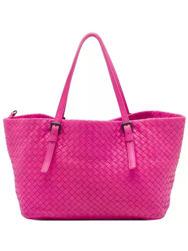 Bottega Veneta Medium Nappa Intrecciato Cesta Tote Bag - Pink
