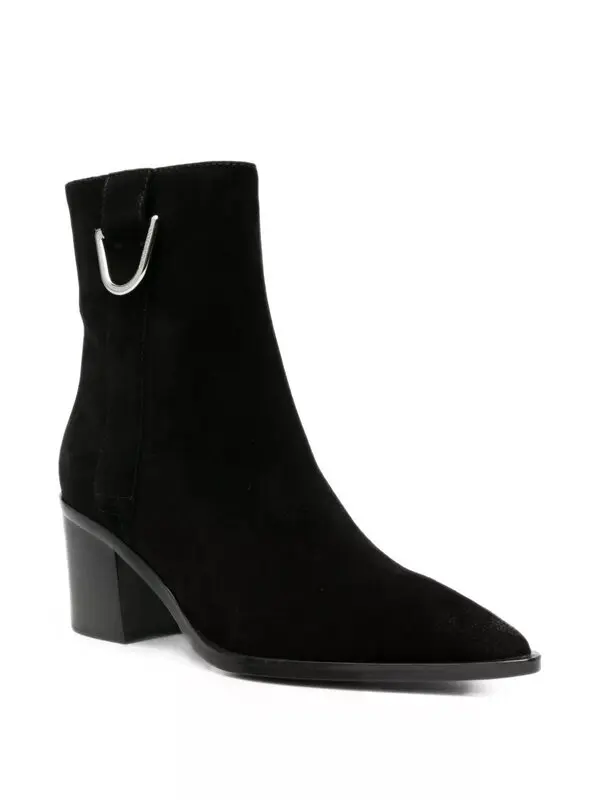 COCCINELLE Suede-finish Block-heel Ankle Boots